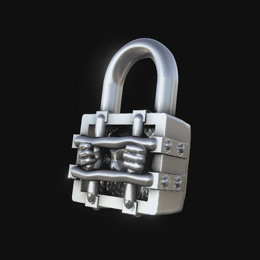 Locked Up Pendant Chain | Lock Necklace | Padlock Chain – Personal Fears