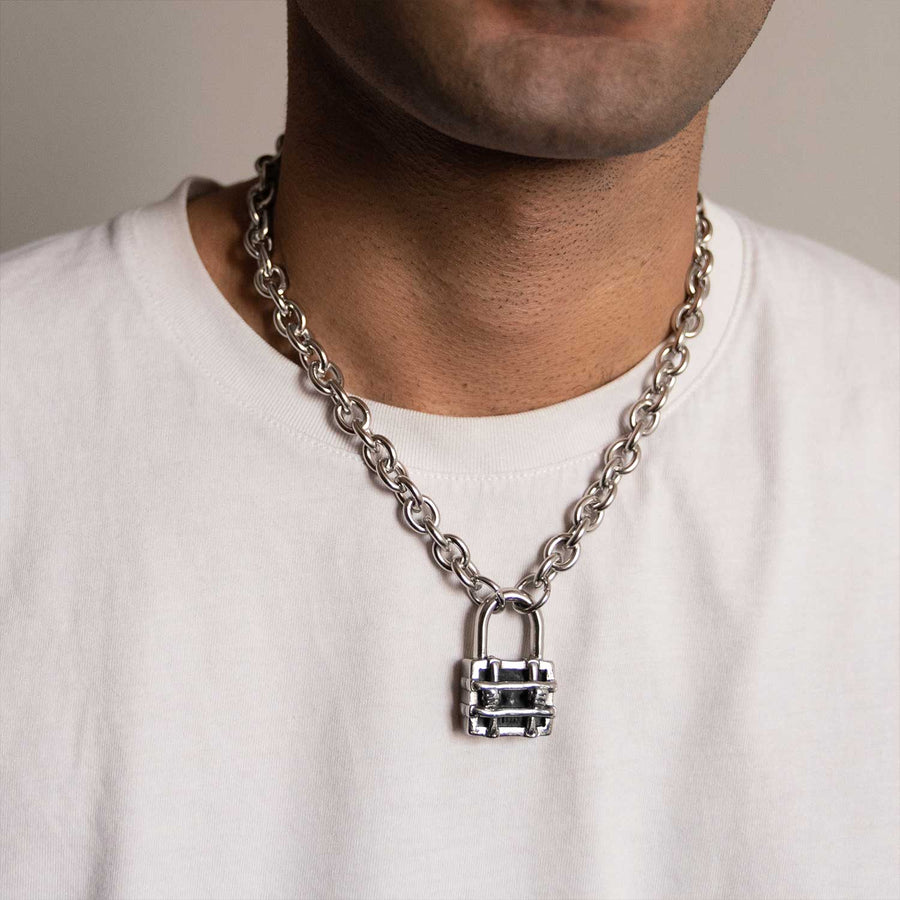 Locked Up Pendant Chain | Lock Necklace | Padlock Chain – Personal Fears