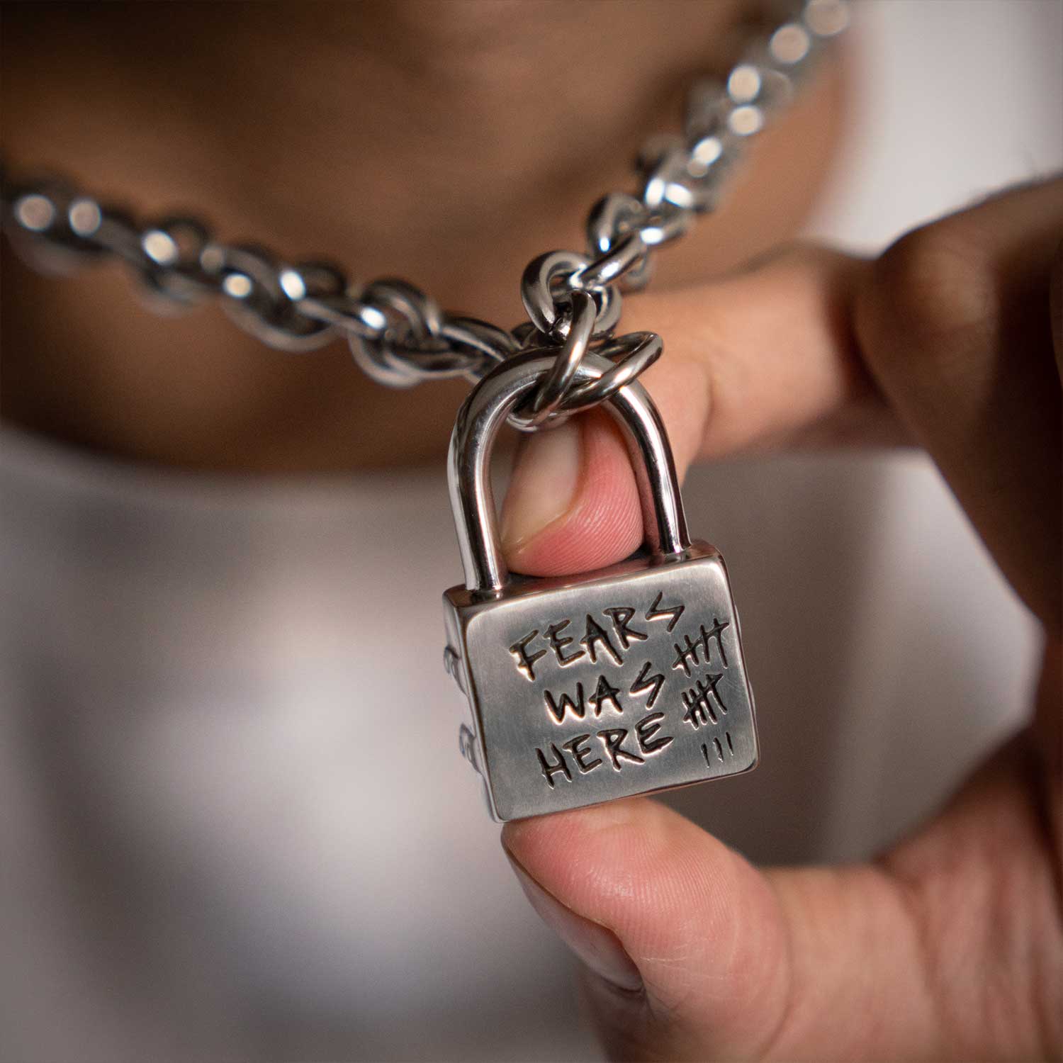 Locked Up Pendant Chain | Lock Necklace | Padlock Chain – Personal Fears